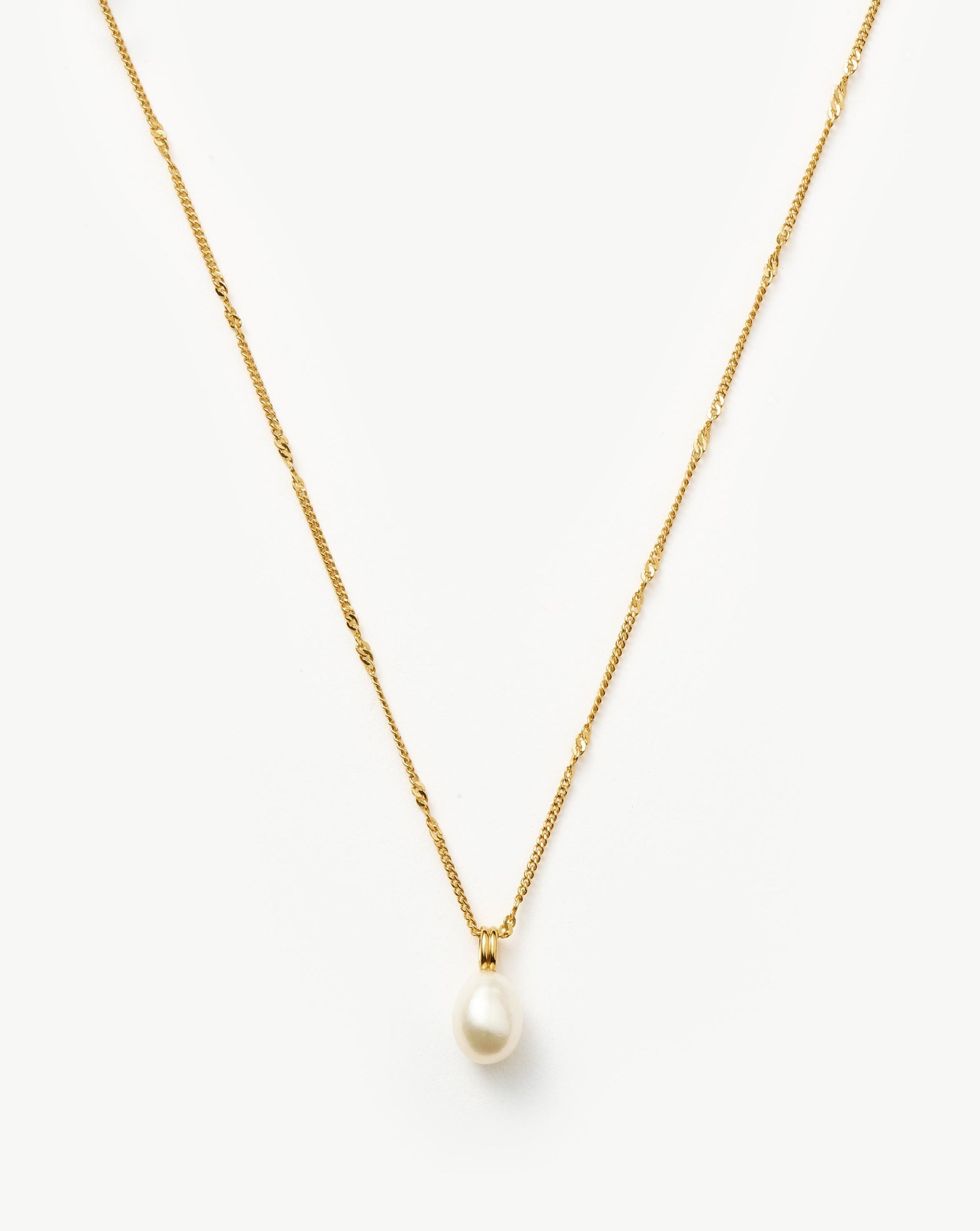Baroque Pearl Twisted Chain Necklace - Gold | Missoma US