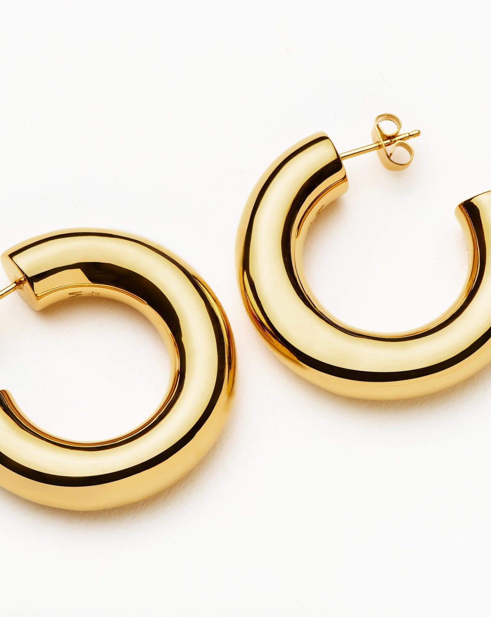 Chubby Large Hoop Earrings | 18k Gold Plated | Missoma US