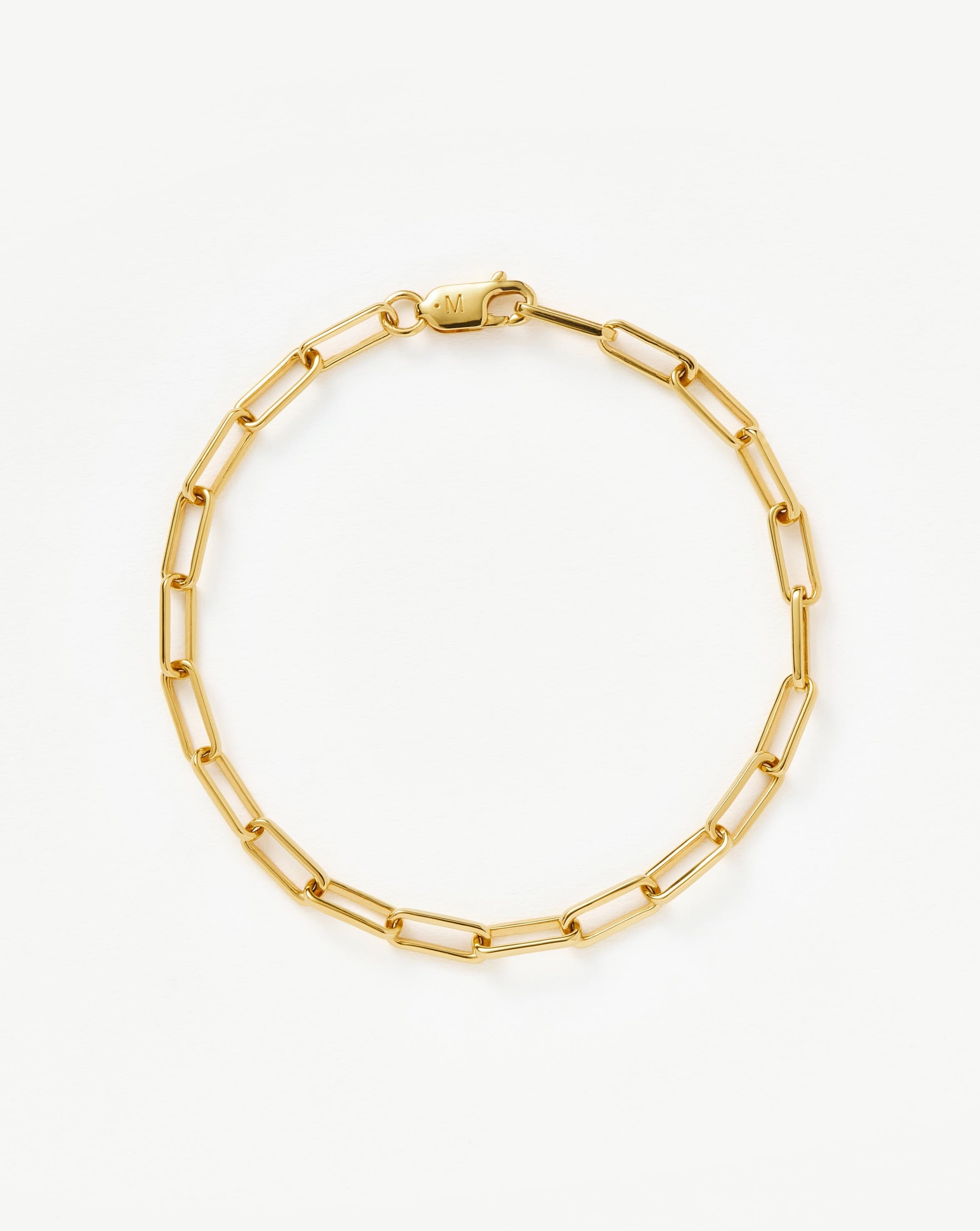 Classic Mini Paperclip Chain Bracelet | 18k Gold Plated Bracelets | Missoma