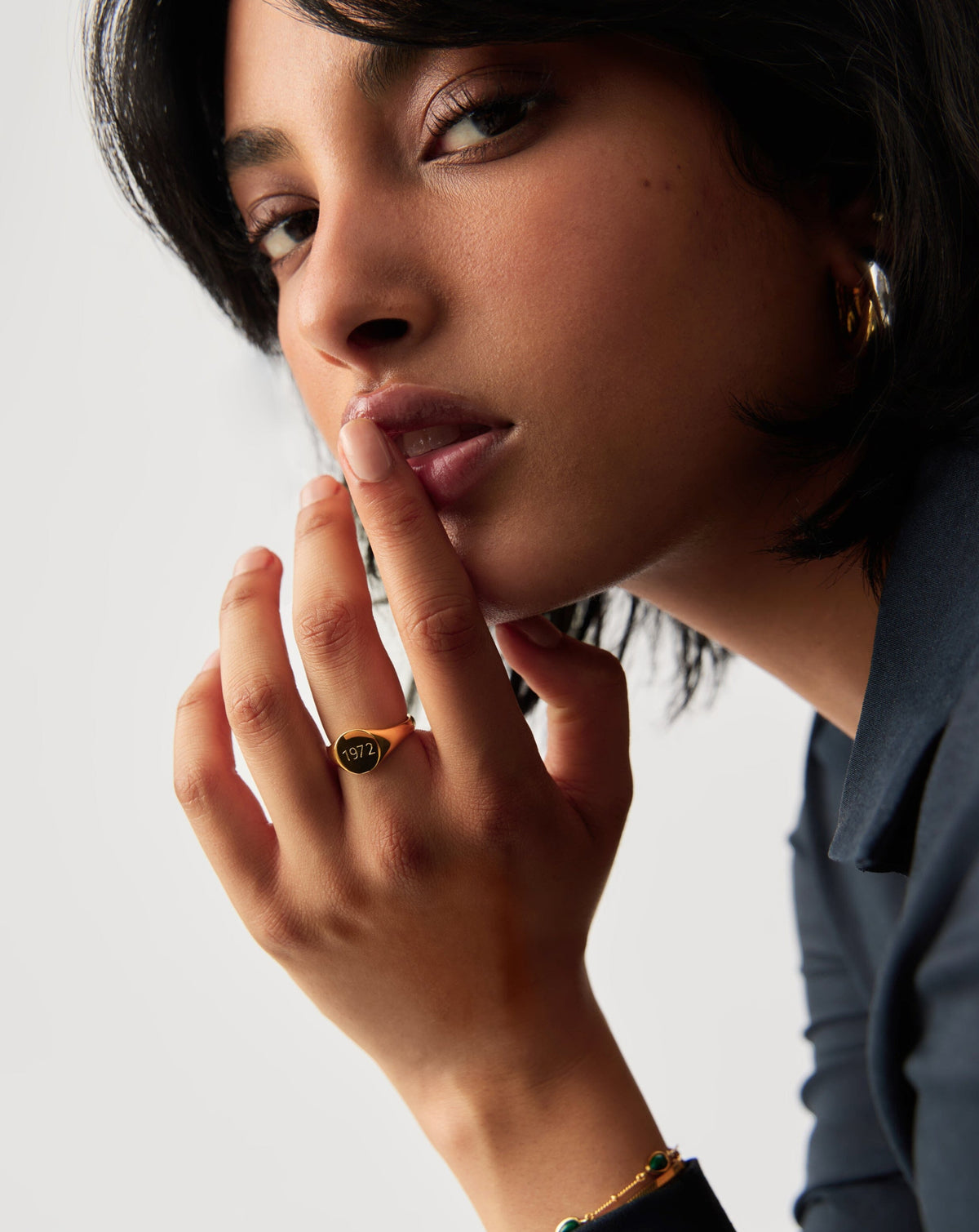 Engravable Round Signet Ring | 18k Gold Vermeil | Missoma