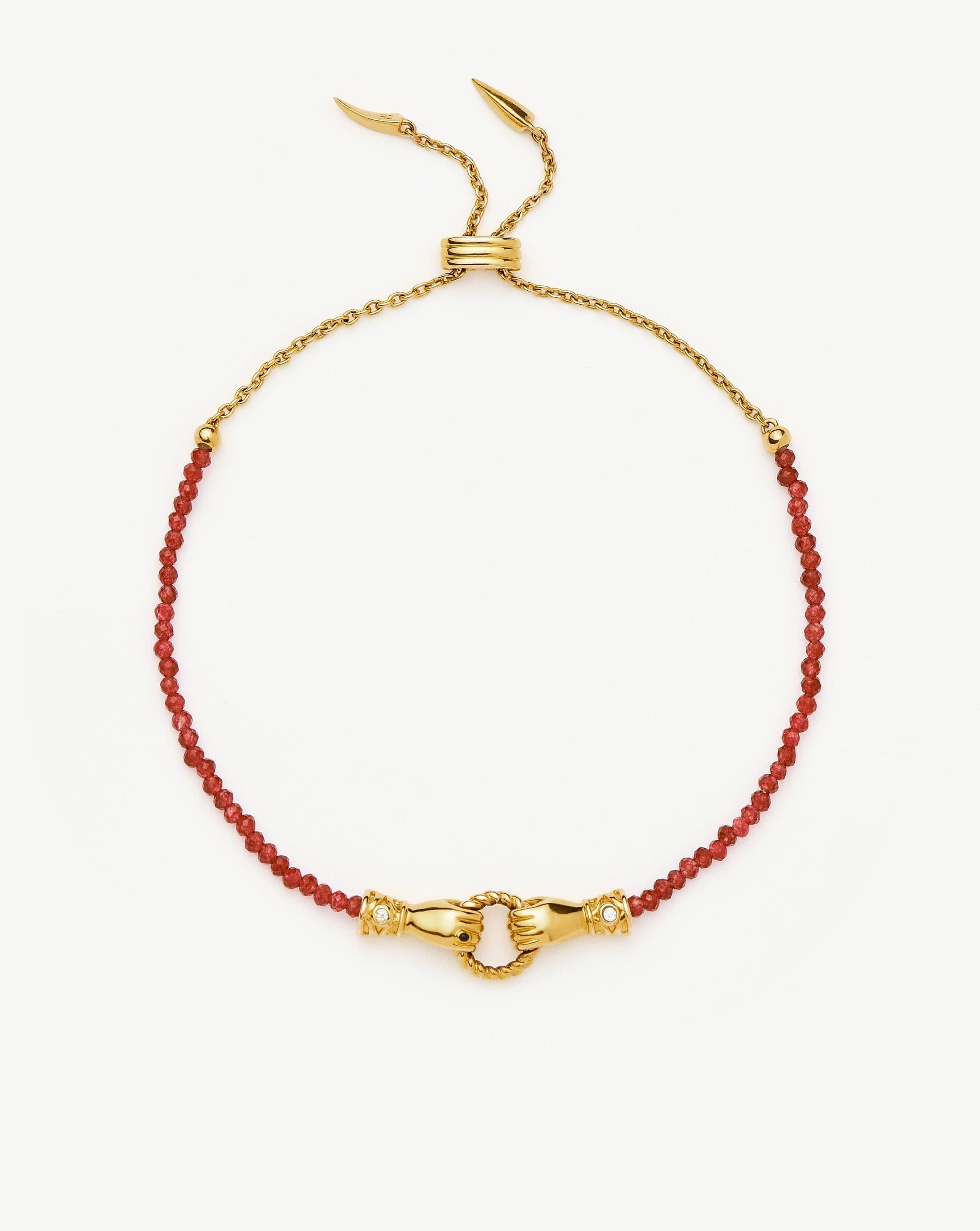 Harris Reed In Good Hands Gemstone Slider Bracelet - Red Quartz | Missoma
