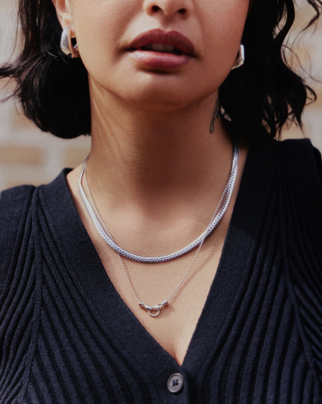 Harris Reed In Good Hands Mini Pendant Slider Silver Necklace | Missoma