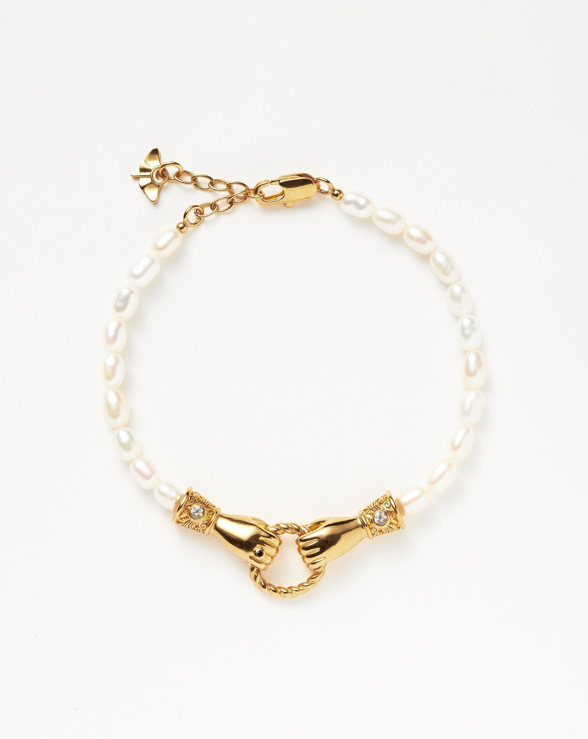 Harris Reed In Good Hands Pearl Bracelet | Gold | Missoma US