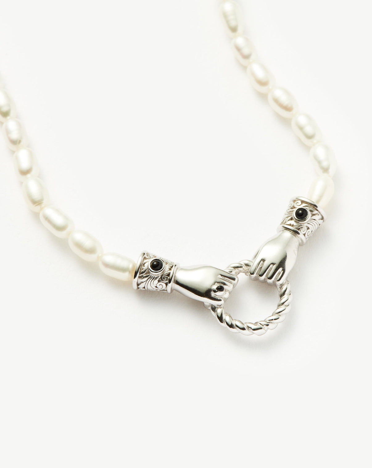 Harris Reed In Good Hands Pearl Necklace | Silver | Missoma