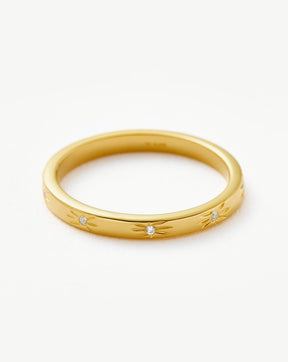 Interstellar Star Studded Stacking Ring - 18k Gold Vermeil | Missoma