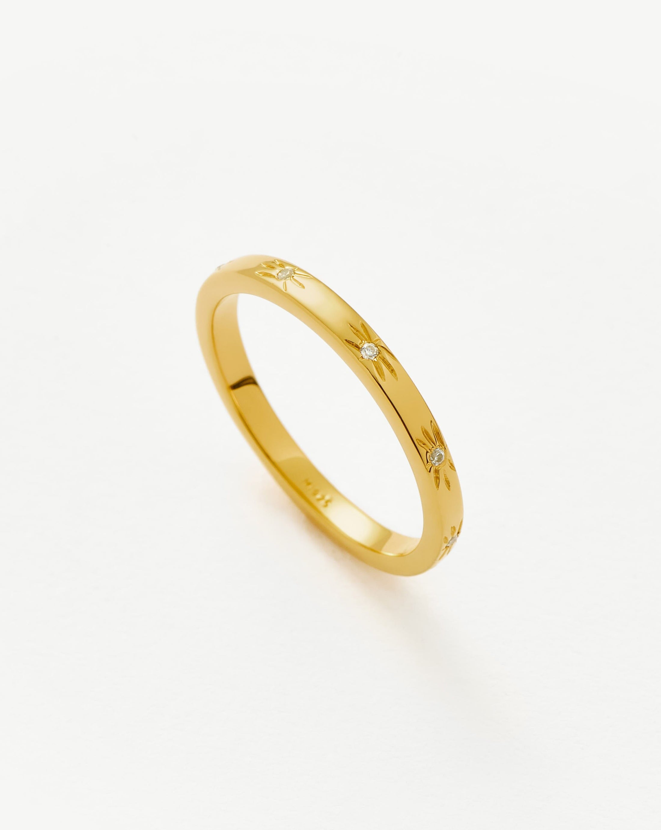 Interstellar Star Studded Stacking Ring - 18k Gold Vermeil | Missoma