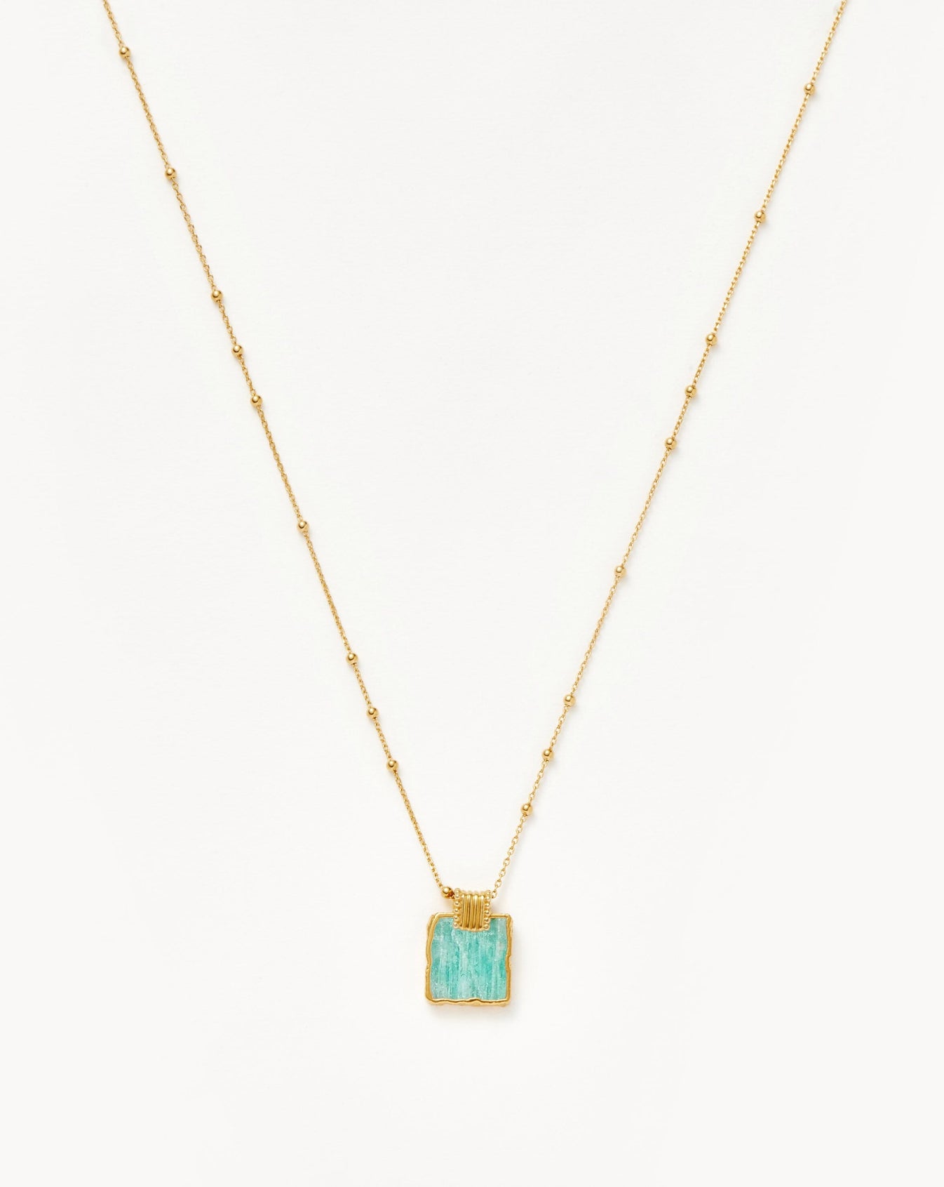 Lena Charm Necklace | 18k Gold Plated/Amazonite | Missoma