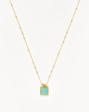 Lena Charm Necklace | 18k Gold Plated/Amazonite | Missoma