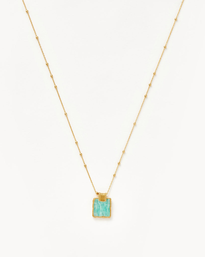 Lena Charm Necklace | 18k Gold Plated/Amazonite | Missoma