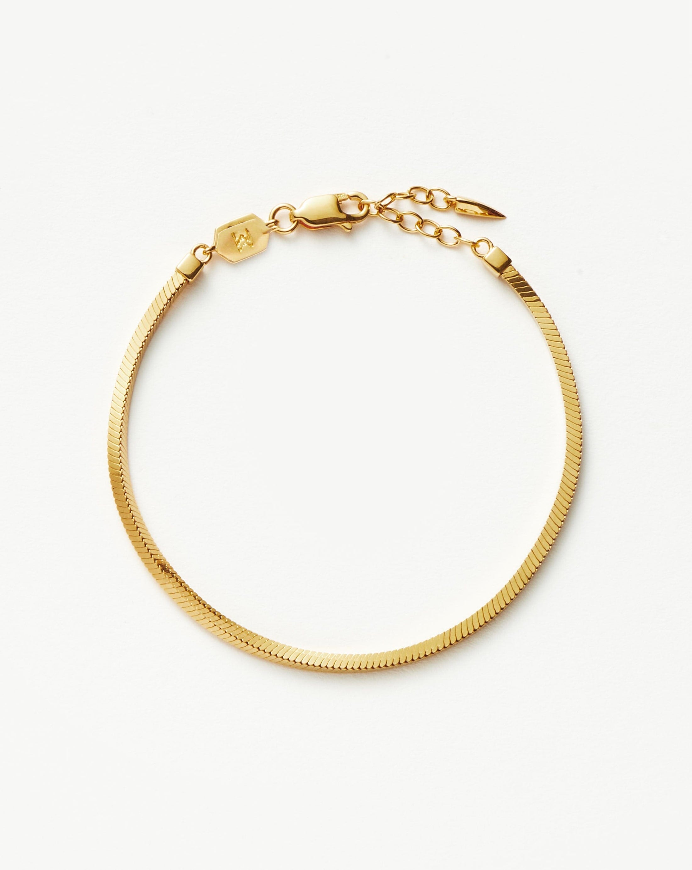Lucy Williams Square Snake Chain Bracelet - Gold | Missoma | Missoma US