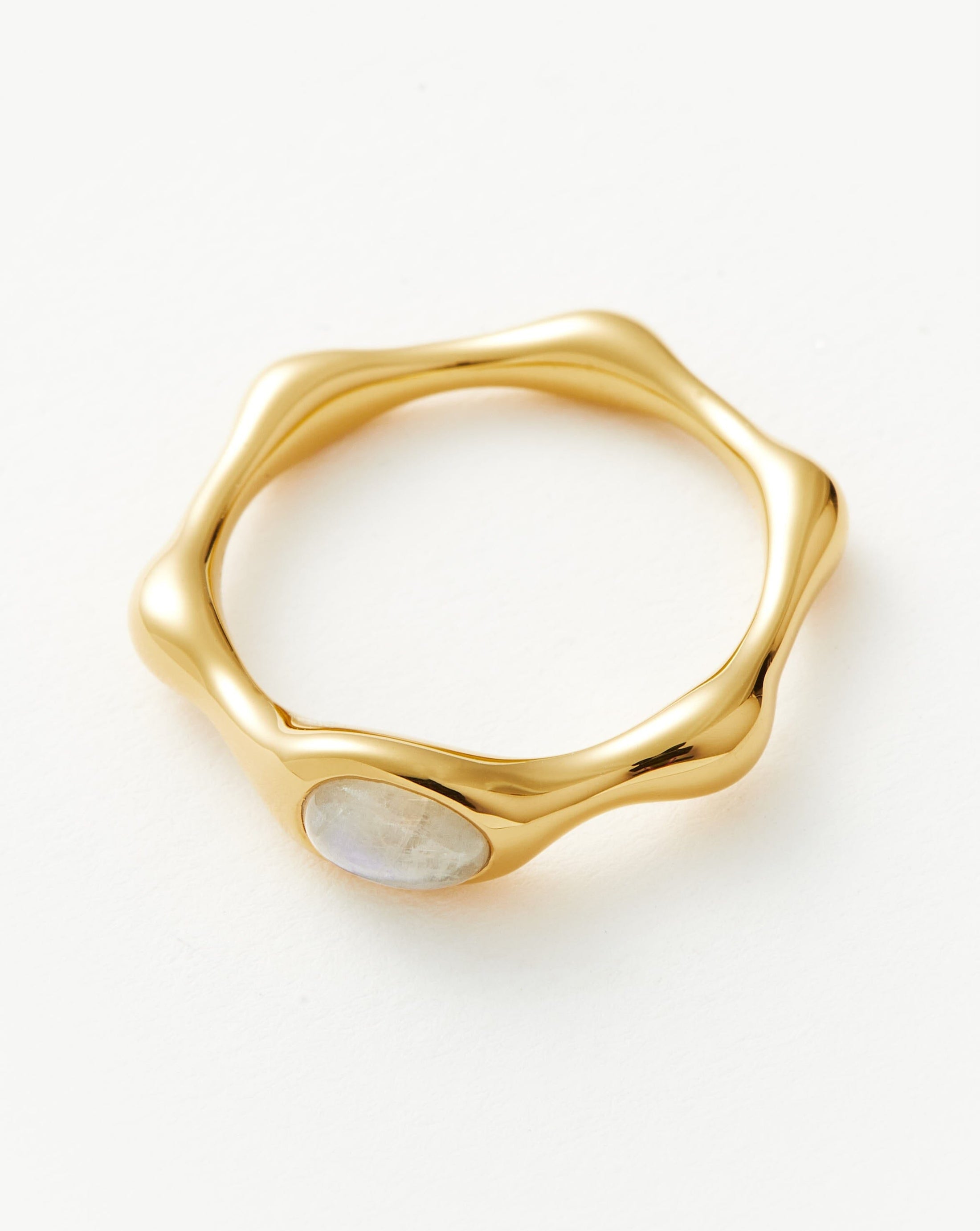 Magma Gemstone Stacking Ring | 18ct Recycled Gold Vermeil on Recycled ...