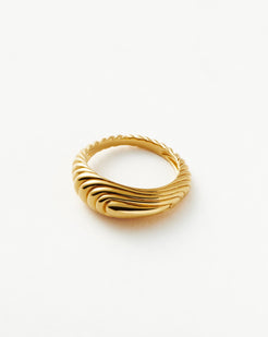 Wavy Ridge Stacking Ring - Gold | Missoma US