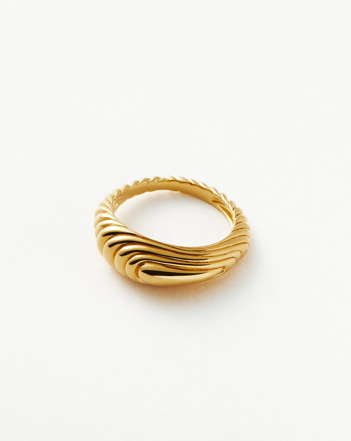 Wavy Ridge Stacking Ring - Gold | Missoma US