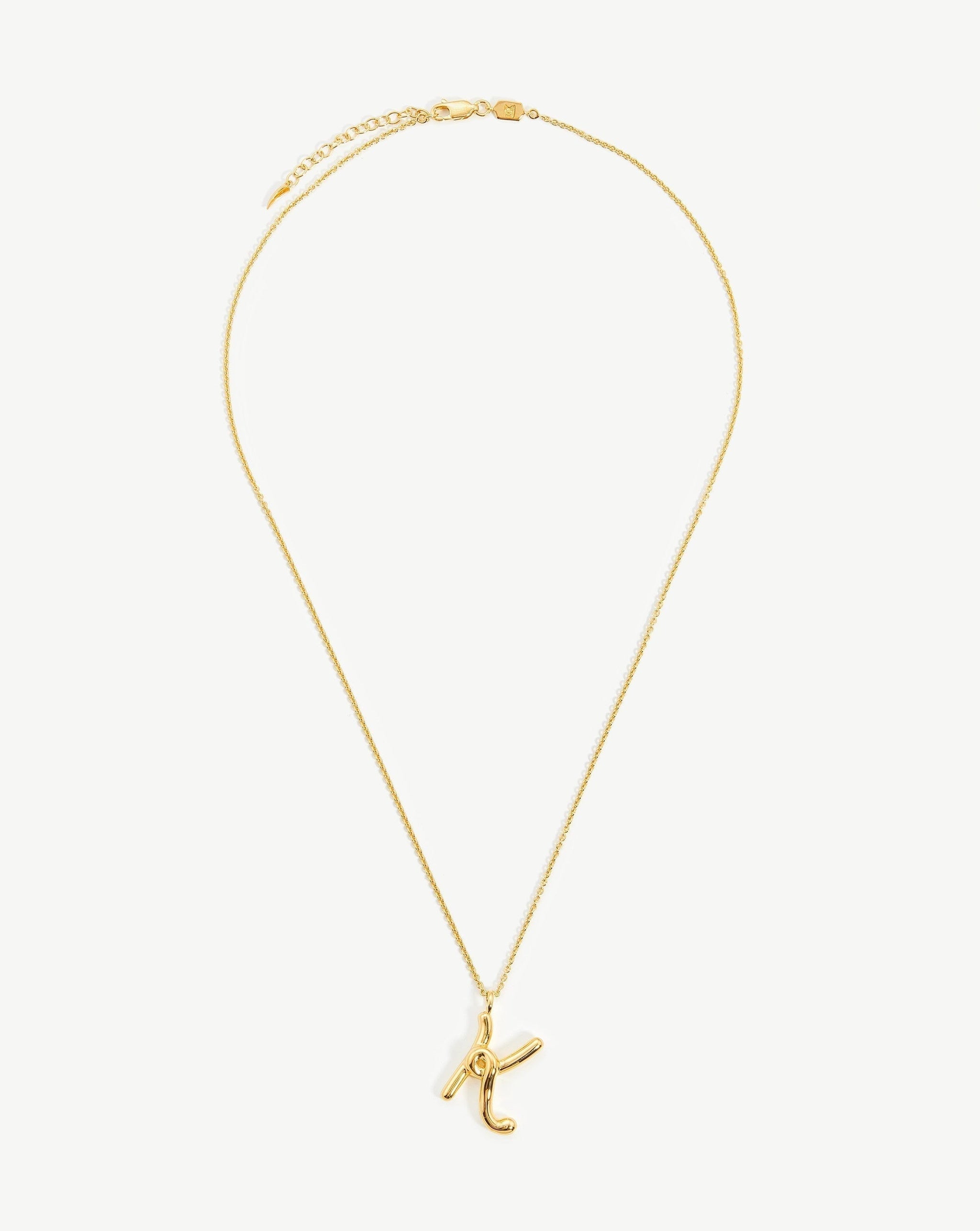 Curly Molten Initial Pendant Necklace - K | Gold | Missoma