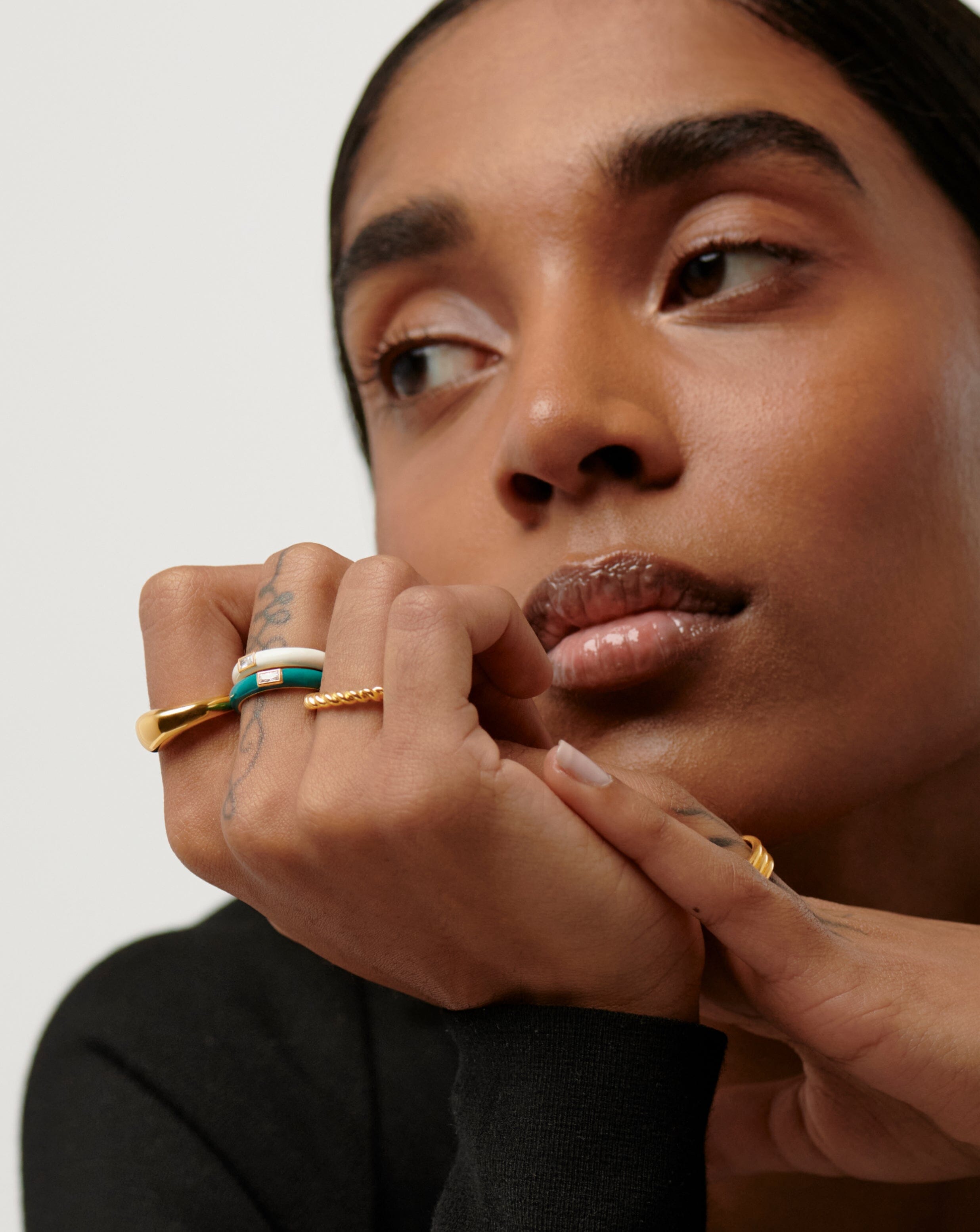 Enamel & Stone Stacking Ring | Missoma US