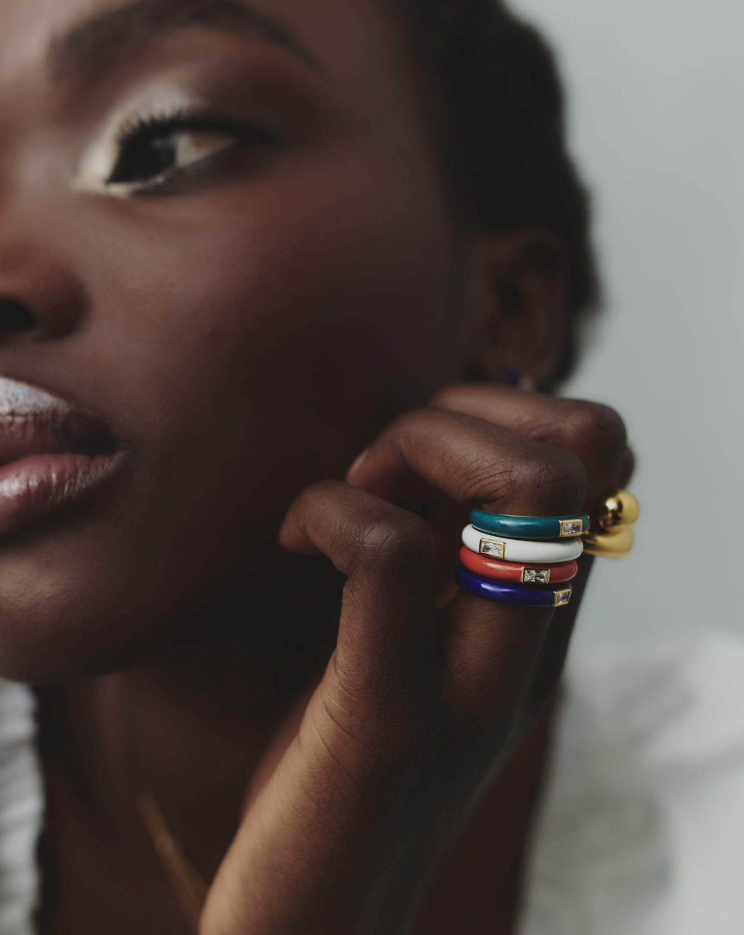 Enamel & Stone Stacking Ring | Missoma US