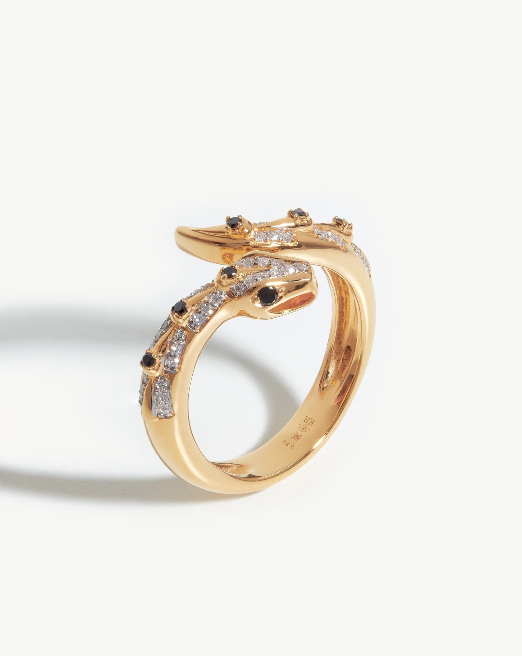 Harris Reed Solid Gold Serpent Ring | 14k Solid Gold/Diamond | Missoma US