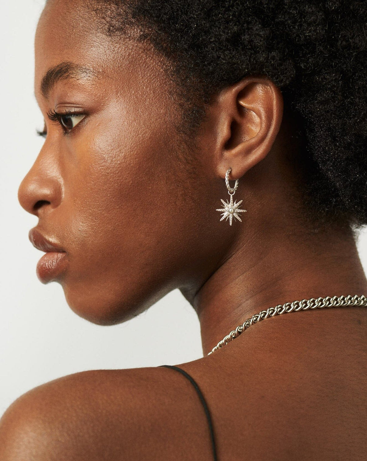 Harris Reed Moonlight Pearl Hoop Earrings | Silver Plated/Pearl ...