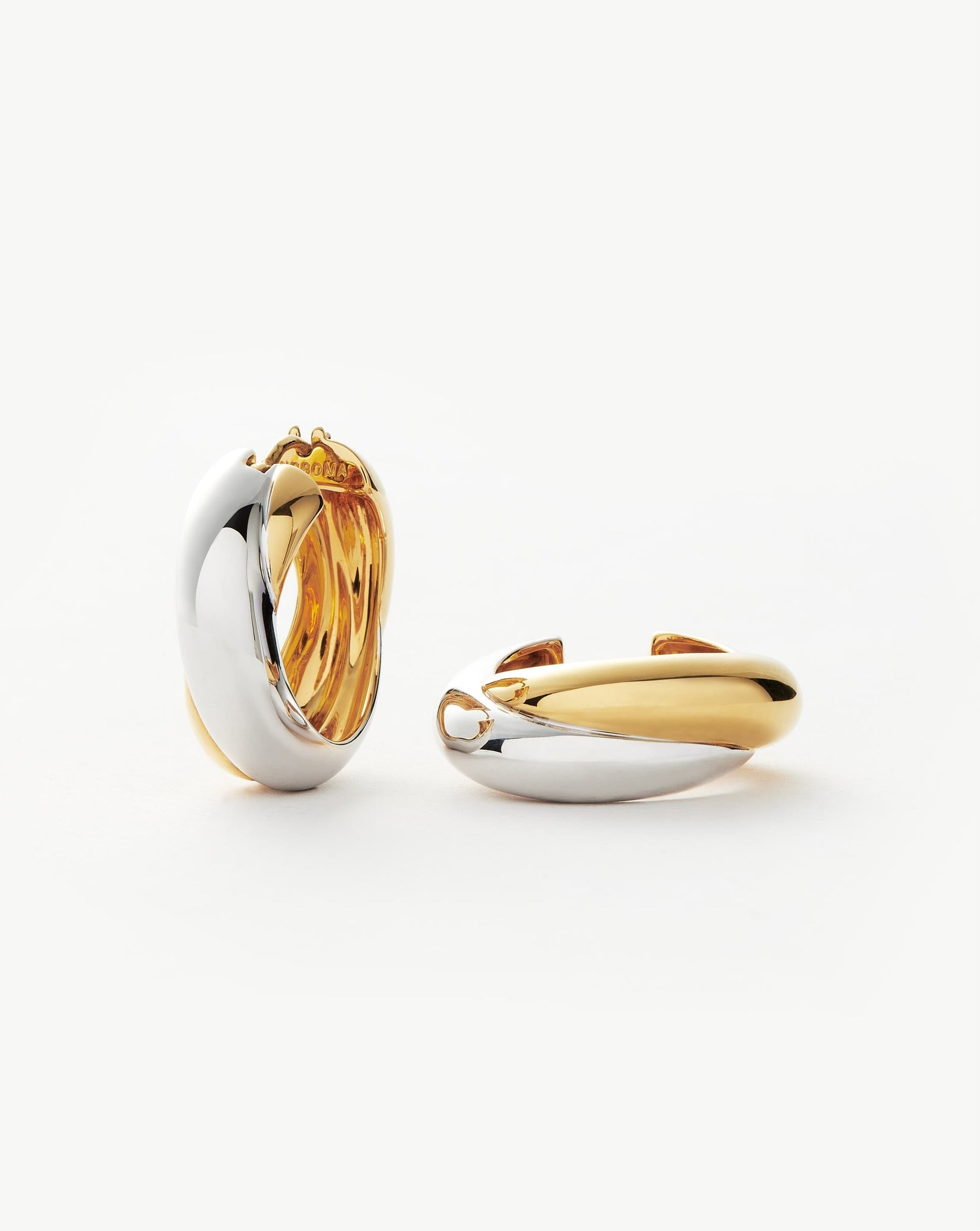 Lucy Williams Chunky Medium Entwine Hoop Earrings | Mixed Metal | Missoma