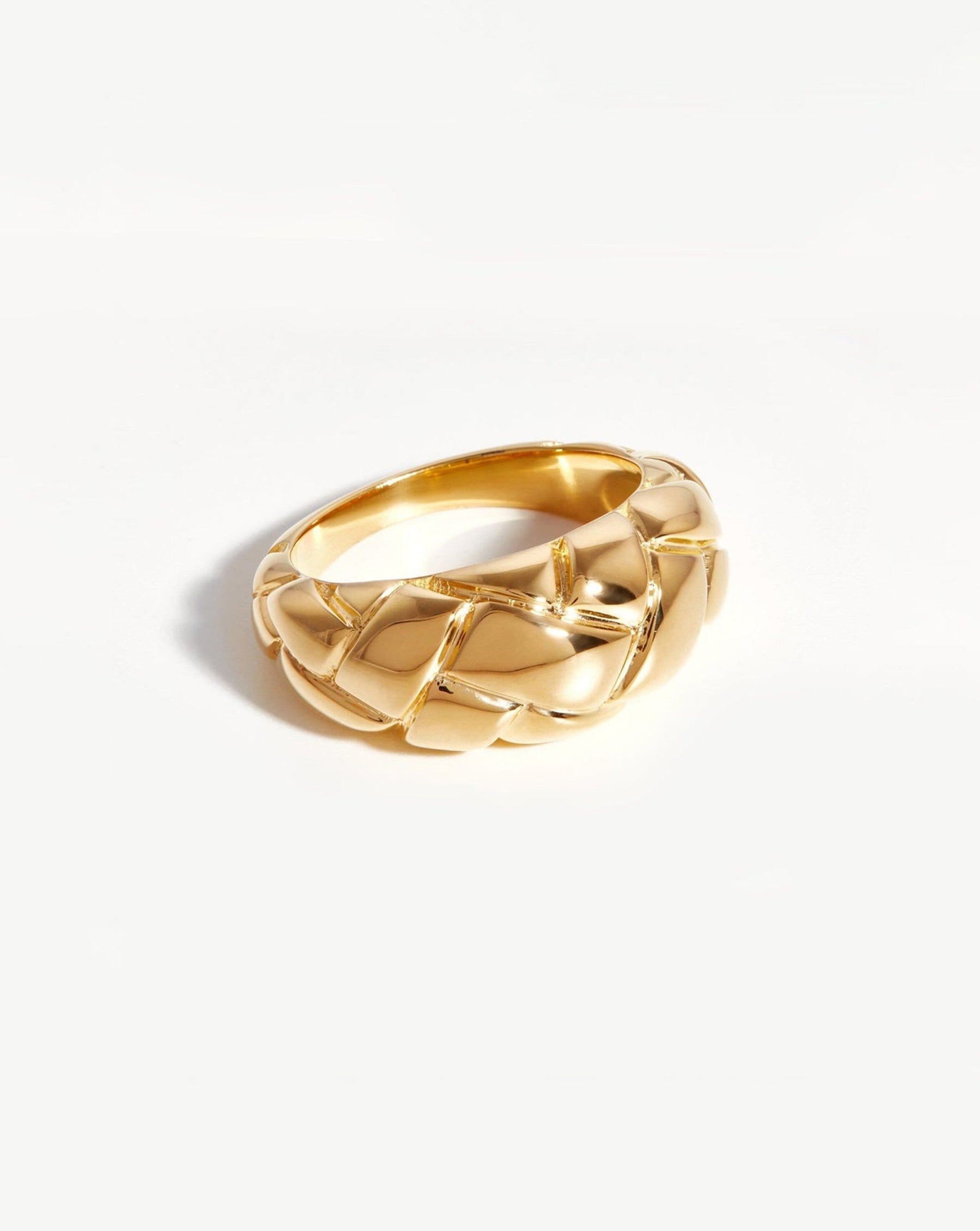 Lucy Williams Dome Waffle Ring | 18k Gold Vermeil | 18k Gold Vermeil ...