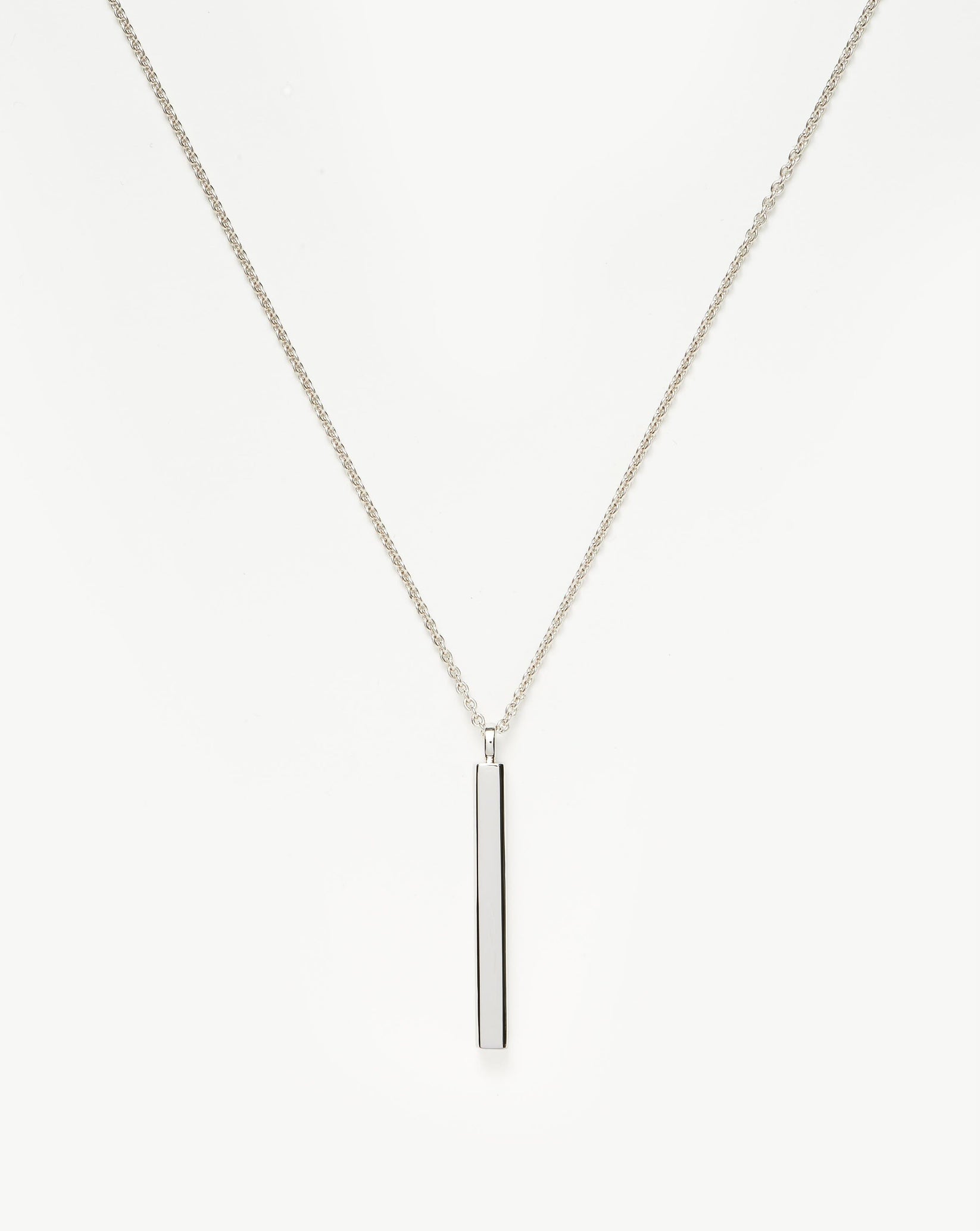 Men's Engravable Tag Pendant Necklace | Sterling Silver Necklaces | Missoma