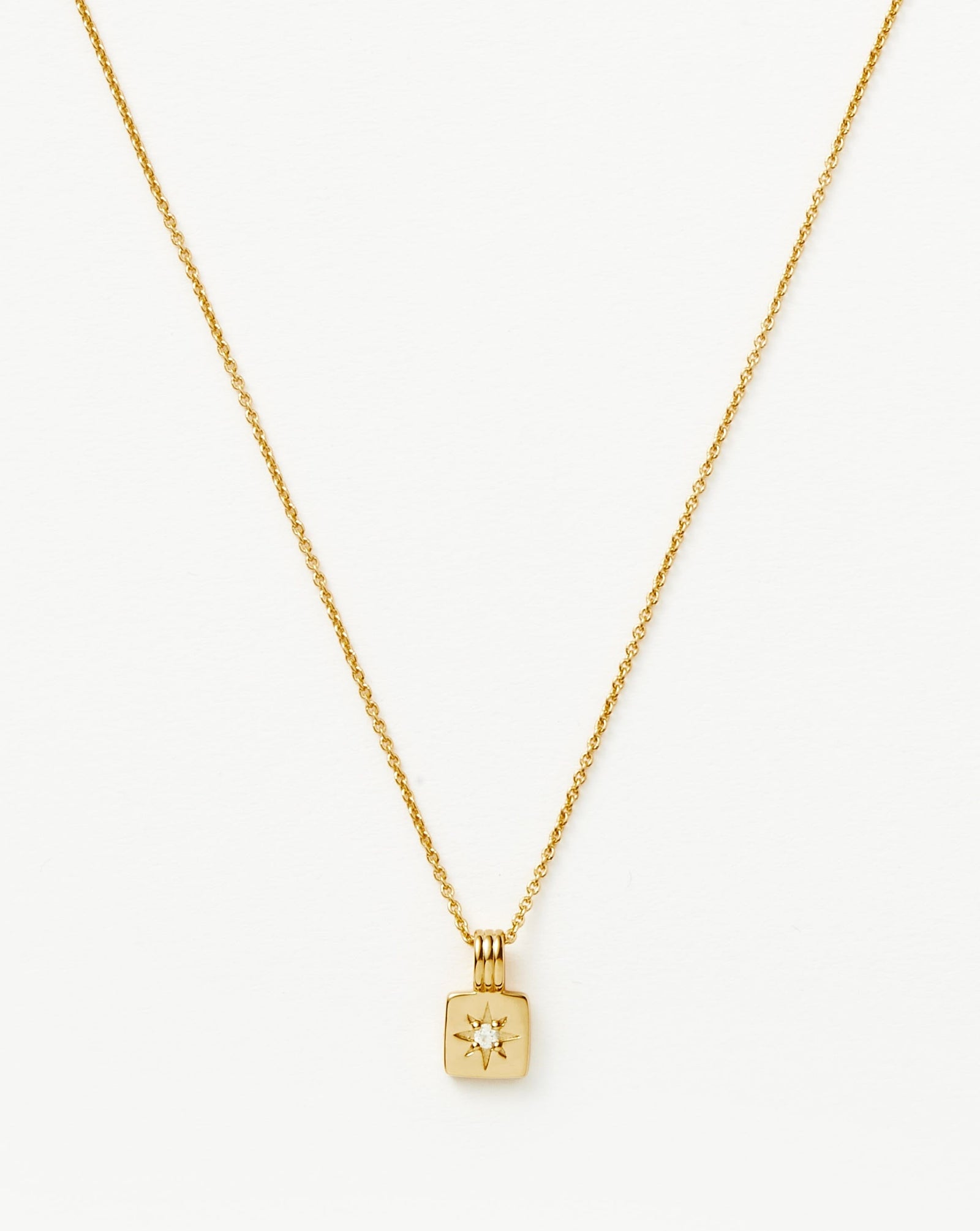 Engravable Star Ridge Pendant Necklace | 18ct Gold Plated Vermeil Necklaces | Missoma