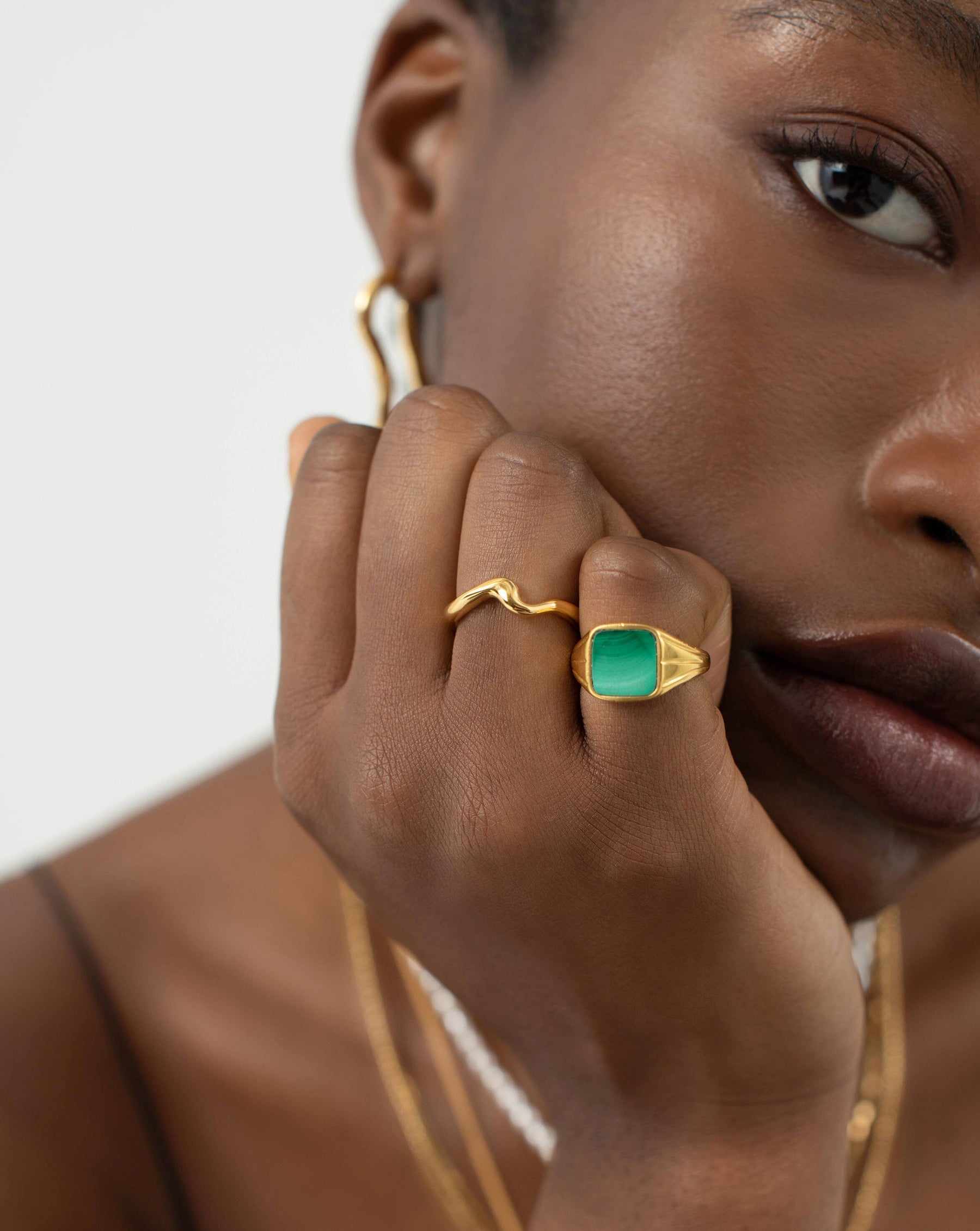 Molten Wave Stacking Ring | 18ct Gold Plated Vermeil | Missoma